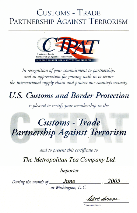 Metropolitan Tea Company Ltd :: "Providing an unparalled tea experience"